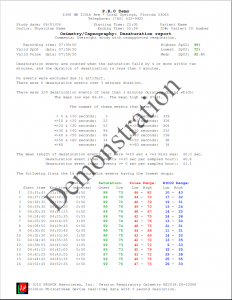 Respiratory Oximetry Software | PROFOX Associates Inc